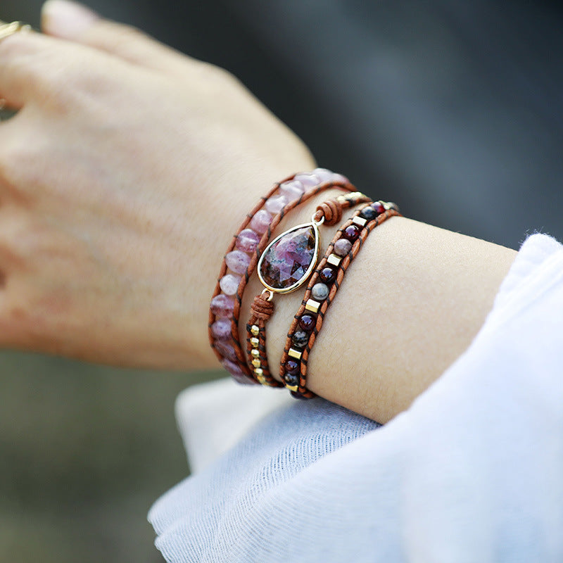Natural Stone Layered Bracelet – Bijou Crush